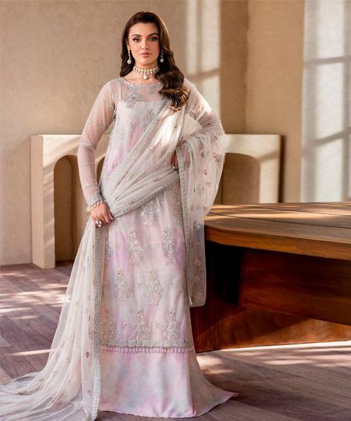 ZARIF Iris Printed/Embroidered Formals ‘24 - Resham Fabrics