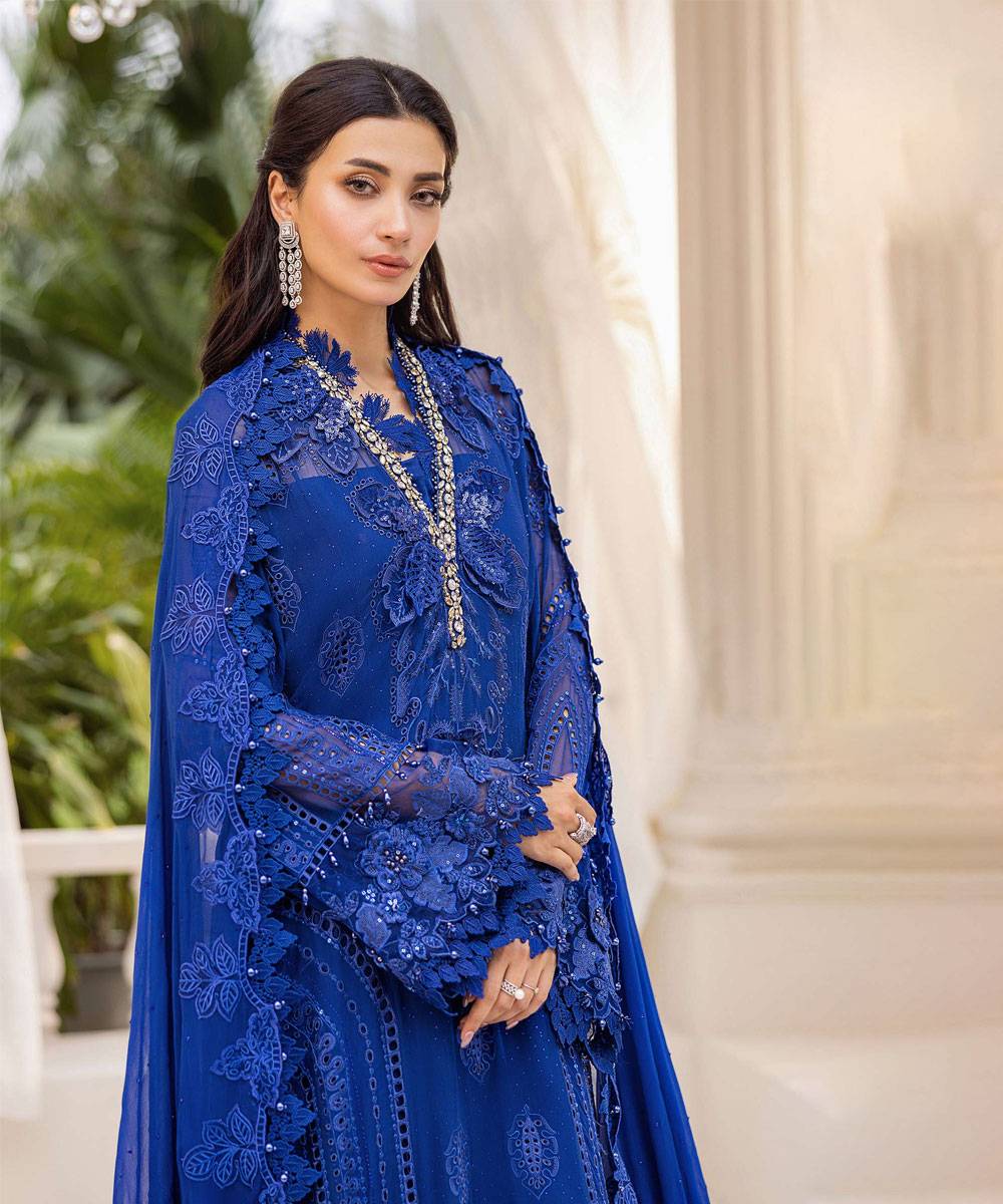 MARIA.B. Unstitched Luxury Chiffon '25 - Resham Fabrics